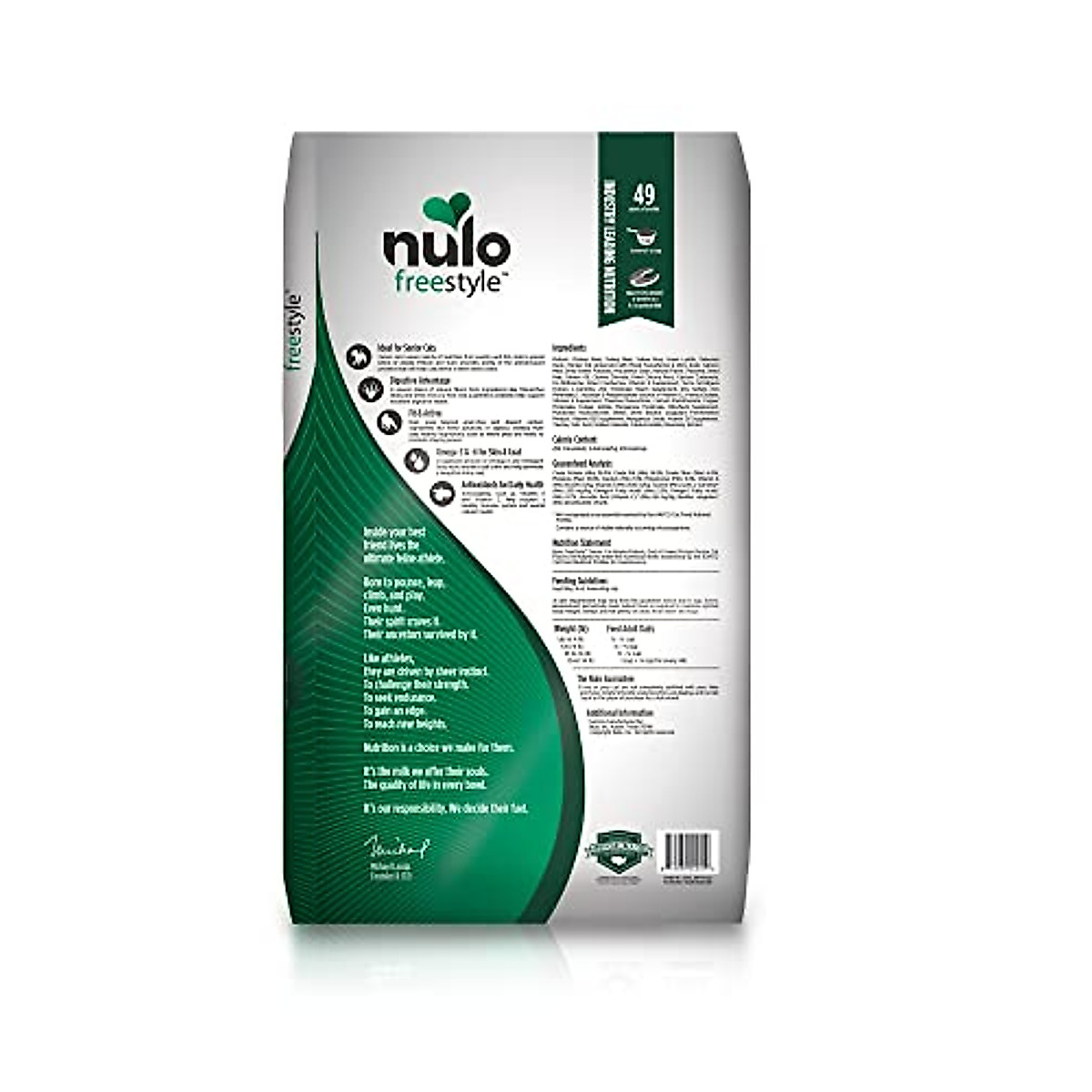 Nulo Freestyle Senior Dry Cat Food, Premium Natural Grain-Free Cat Kibble with Antioxidants for Immune Support and High Animal-Based Protein, 14 Pound (Pack of 1)