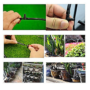 Furnrubden 1/4 Inch Drip Irrigation Tubing, 100Ft Blank Garden Automatic 1/4" Watering Tube Line Watering Drip Kit for Small Garden Irrigation System