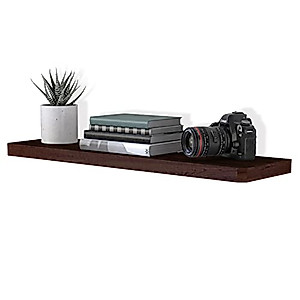 Way Basics Wall Mount Display (9.8 x 35.4 x 1.5), Espresso