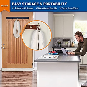 MAGZO Door Draft Stopper 46 Inch, Flower Printed Under Door Draft Blocker Noise Stopper Wind Proof, Beige