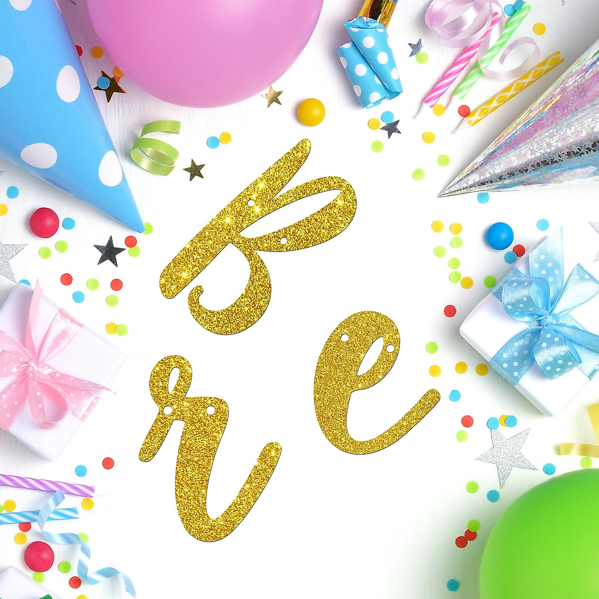 Halodete Bride to Be Banner, Mr & Mrs Wedding Banner, Bridal Shower, Engagement, Bachelorette Party Garland Bunting Decorations - Gold Glitter