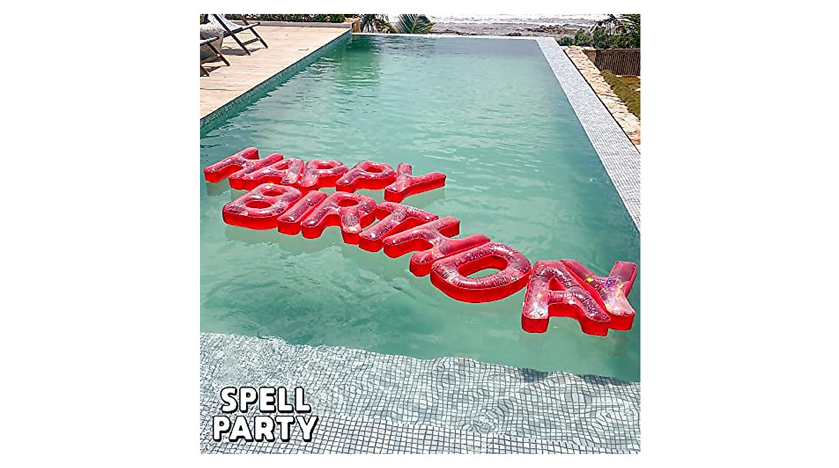 Colorful Birthday Pool Float Decorations for Summer Parties