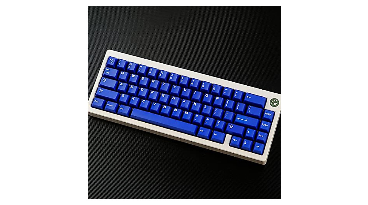 Double Shot Blue Keycaps for Mechanical Keyboards