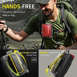 Tongate for Samsung Galaxy Z Flip 5 Case(2023), [Hinge Protection] [Bulit-in Outer Screen Protector & Hidden Kickstand] Military Grade Shockproof Phone Case with Belt-Clip for Z Flip 5 Case, Red