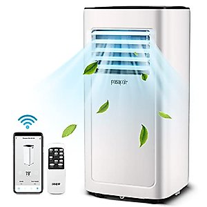 Pasapair 10000BTU WiFi Portable Air Conditioner – Portable AC with Remote&App Control – 4-in-1 AC Unit for Room with Cooling, Dehumidifier, Fan, Sleep Model- Efficient and Energy-Saving