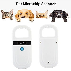 Pet ID Microchip Reader,Rechargeable RFID EMID Animal Handheld Reader,Pet ID Scanner Animal Chip Registration,Support Pet Tag FDX-B (ISO11784 / 11785)