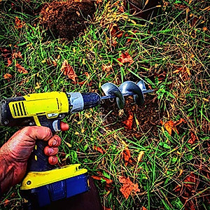 Codirom Auger Drill Bit for Planting 1.6 x 9" & 3 x 9" Garden Auger Spiral Drill Bit Garden Plant Auger Hole Digger for 3/8” Hex Driver Drill 2-in-1 Set