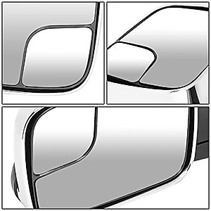 DNA Motoring TWM-011-T222-CH Pair Chrome Cover Manual Flip Up Replacement Towing Mirrors Compatible With 94-01 Ram 1500 / 94-02 Ram 2500 3500