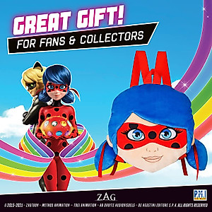 P.M.I. Miraculous Ladybug Plush School Backpack | One of Two 12-Inch-Tall Collectibles | Miraculous Ladybug Toys and Playable Plush Backpacks | Miraculous Ladybug