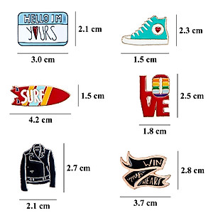 Hicarer 24 Pieces Cute Lapel Pin Set Cartoon Brooch Pin Badges Brooch Pins Clothing Bags Jackets Accessory for Valentine's Day