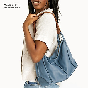 The Sak Los Feliz Hobo in Leather, Lined Shoulder Purse, Maritime