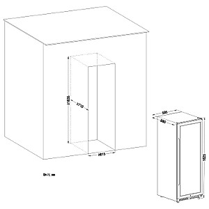 Lanbo Built-in Dual Zone Wine Cooler with Double-Layer Glass Door, 133 Bottle