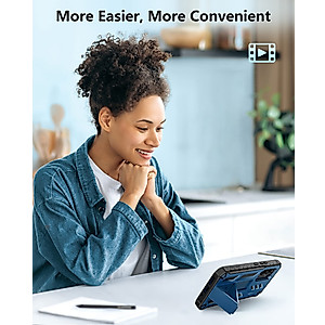 FNTCASE for Samsung Galaxy A54 5G Case: Military Grade Drop Proof Protection Cover with Kickstand & Belt-Clip Matte Textured Rugged Shockproof TPU Cell Phone Protective Case for Galaxy A54 2023 (Blue)