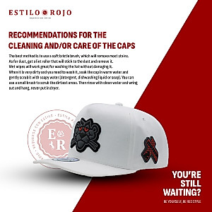 Ferreti Culiacan The Panther White Baseball Cap - White Snapback Hats for Men and Women, Mens Hats and Caps, Adjustable Hats for Men, White Baseball Hat for Any Occasion, Black