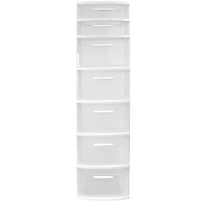 MQ Eclypse 7-Drawer Plastic Storage Unit in White