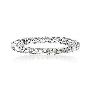 Ross-Simons 1.00 ct. t.w. Diamond Eternity Band in 14kt White Gold. Size 8