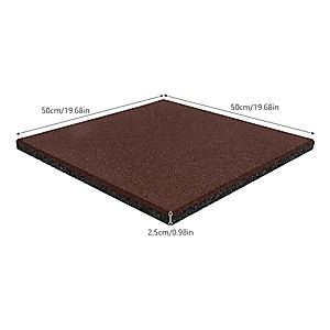 4PCS Outdoor Rubber Tiles Gym Floor Sports Deck Backyard Play Area Flooring Mat Safety Rubber Paver for Playground Home Gym Heavy Workout Equipment Flooring Indoor and Outdoor