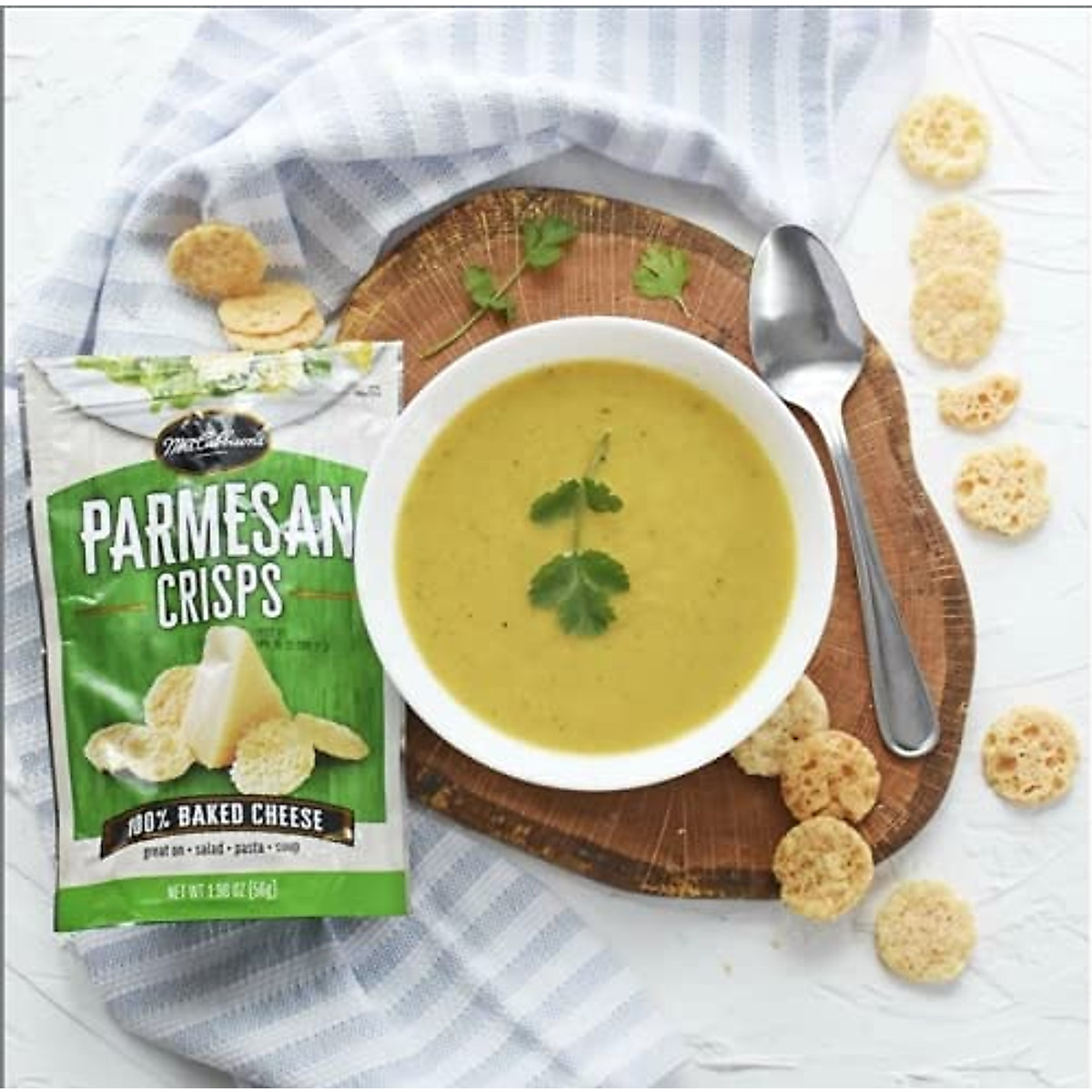 Mrs. Cubbison's Cheese Crisps - 100% Real Cheese, Keto Friendly, Great for Snacking and Salad Topper - Parmesan Flavor, 1.98 Ounce (Pack of 1)