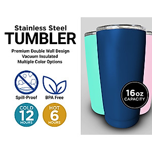 Collegiate Custom Personalized Iowa Hawkeyes 16 oz Etched Insulated Stainless Steel Tumbler with Engraved Name Choice of Color Officially Licensed Collegiate Product