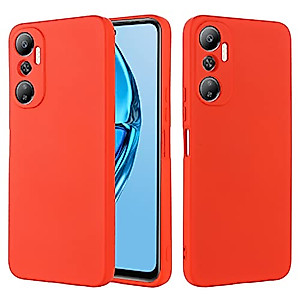 Case for Infinix Hot 20, Liquid Silicone Protective Phone Case for Infinix Hot 20 with Silicone Lanyard, Slim Thin Soft Shockproof Cover for Infinix Hot 20 Silicone Case Red