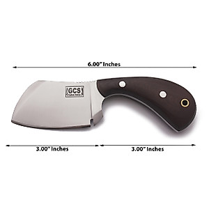 GCS Handmade Micarta Handle D2 Tool Steel Tactical Hunting Knife with leather sheath Full tang blade designed for Hunting & EDC GCS 281