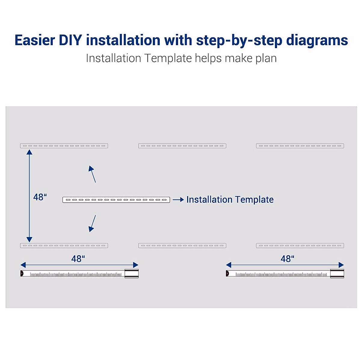 FLEXIMOUNTS 4x8 Overhead Garage Storage Rack, Adjustable Garage Storage Organization Systerm, Heavy Duty Metal Garage Ceiling Storage Racks, 600lbs Weight Capacity, Hammertone