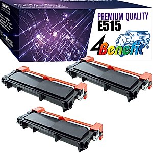 Dell (3-Pack, Black) 4Benefit Compatible E310dw Toner Cartridge Replacement E310 E515 E514 Toner (3xBlack) Used E310dw E515dw E514dw E515dn E310 E514 E515 Laser Printers