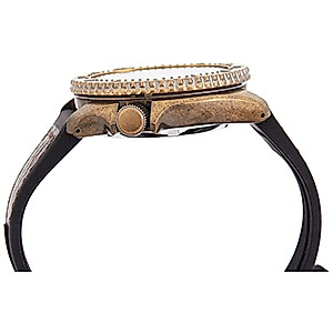 SEIKO Men's 5 Sports Stainless Steel Automatic Watch with Silicone Strap, Brown, 22 (Model: SRPE80)