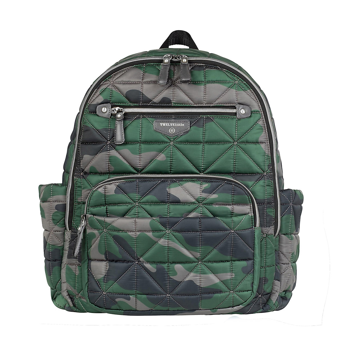 TWELVElittle Companion DiaperBag Backpack (Camo Print) 3.0 *NEW* - Includes Changing Pad & Stroller Clips. Insulated pockets. Fashionable Diaperbag Backpack