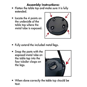Preferred Nation | 2 Tier Folding Camping Table with 4 Mesh Cup Holders Black | Polyester with Metal Frame | Compact, Convenient Carry Case Included | Side Table for Tailgate