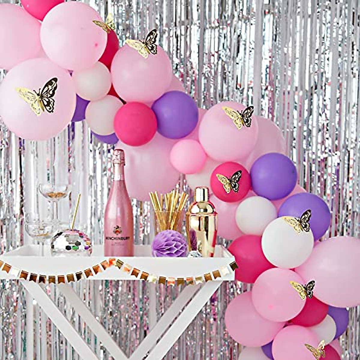 Gold Butterfly Decorations - 48pcs Gold Butterflies 3D Butterfly Wall Decor Removable 3D Gold Butterfly Stickers for Nursery Classroom Kids Bedroom Festival Party Gold Butterfly Wall Decor