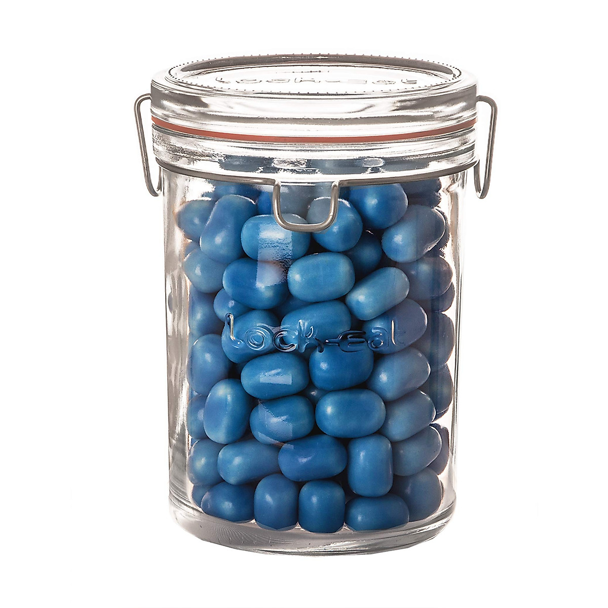 Luigi Bormioli Lock-Eat 50.75 oz Handy Jar (1 Piece) : Innovative Glass Lid, Easy to Close, Easy to Open, Dishwasher Safe, Microwave Safe, Canning Safe, Freezer Safe, Stackable Jars