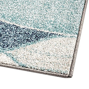 Rugs.com Equinox Collection Rug – 7' 10 x 10' Blue Gray Low Rug Perfect for Living Rooms, Large Dining Rooms, Open Floorplans