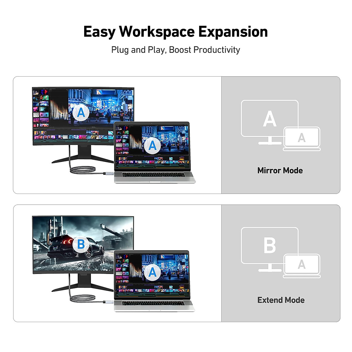 BENFEI 4K@60Hz USB C to HDMI 6 Feet Cable [Aluminum Shell, Nylon Braided], Thunderbolt 3/4 Compatible with iPhone 15 Pro/Max, MacBook Pro/Air 2023, iPad Pro, Surface Book 2, Galaxy S23 and More
