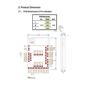MDBT50Q-U1MV2 Nordic nRF52840 Solution u.FL Connector 48 GPIO Bluetooth Module BT5.2 FCC IC CE Telec KC SRRC (1pc Pak)