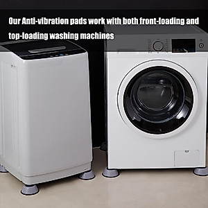 LeLehome Anti Vibration Pads for Washing Machine - 4PCS Washer Dryer Pedestal Rubber Stabilizer Mat Foot Support Protects Noise Reduction