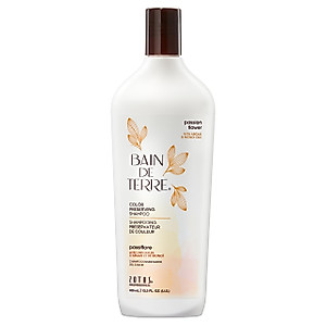 Bain de Terre Passion Flower Color Preserving Shampoo, for Vibrant Color & Protection from Fading, with Argan & Monoi Oils, Paraben-free, Vegan, 13.5 Fl Oz