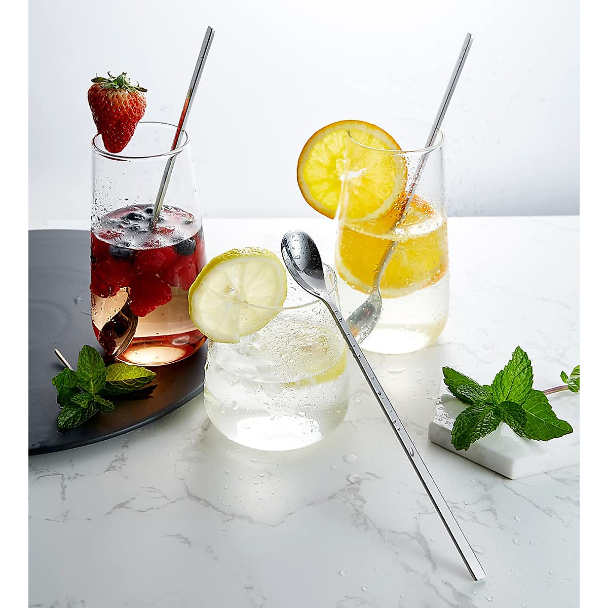 KEAWELL 4-Piece Premium Ice Tea Spoon, 18/10 Stainless Steel, 9" Long Spoons for Stirring, Super Solid, Gift Box