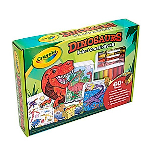 Crayola Dinosaur 5-in-1 Art Kit, Dinosaur Toys Alternative, Gift for Kids, Ages 4, 5, 6, 7