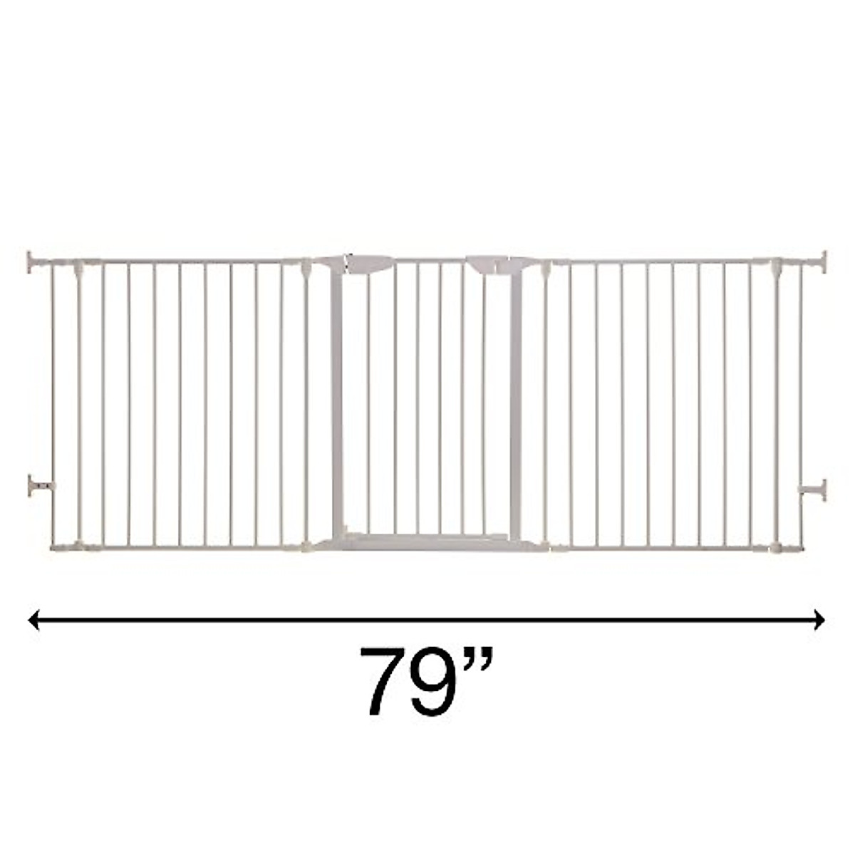 Dreambaby Newport Adapta Baby Gate - Use at Top or Bottom of Stairs - for Straight, Angled or Irregular Shaped Openings (White)