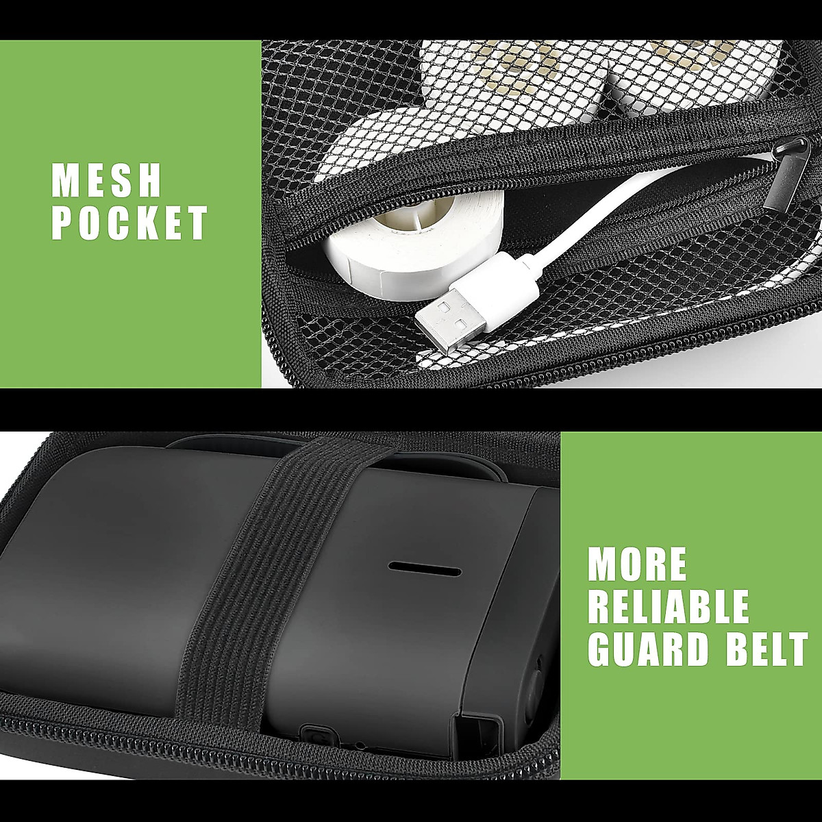 Case Compatible with NIIMBOT D11 Label Maker Printer, Storage Bag for Phomemo D30 for Canon for Ivy 1/2 for HP Sprocket Mini Photo Printer & Label Paper Accessories- Holder Box Only