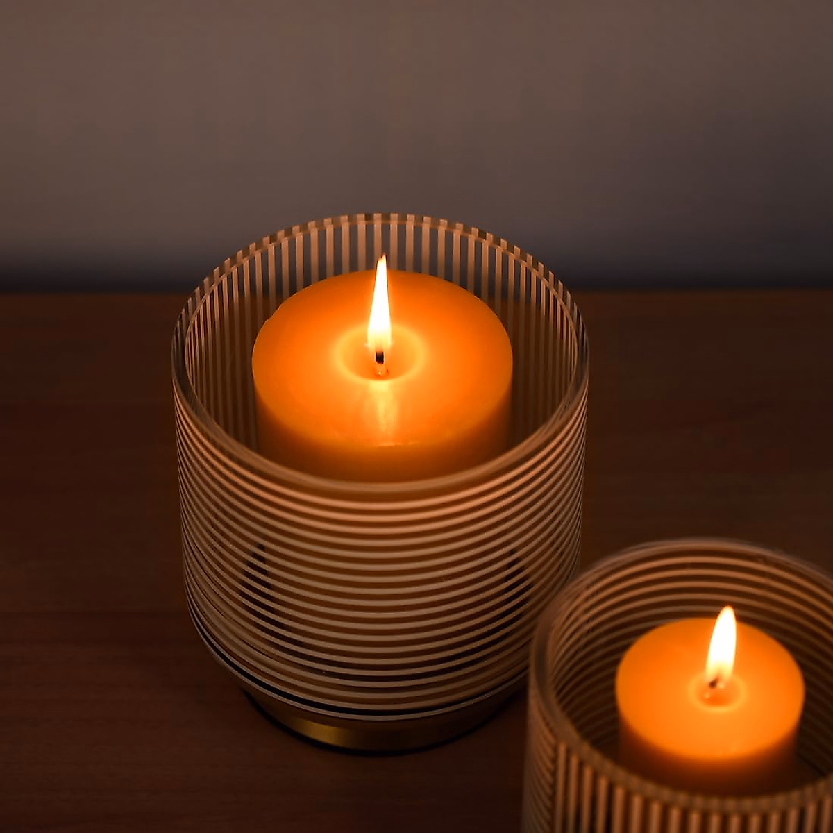 JONERAY Beeswax Pillar Candles 3x4Inch, Pure Natural Beeswax Candles - Unscented, Long Lasting Burn Time, Smokeless and Dripless