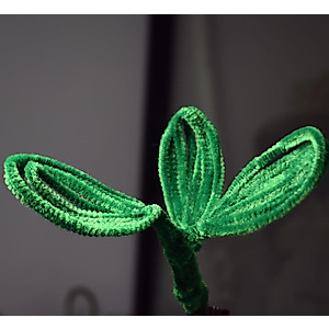 Dark Green Pipe Cleaners Chenille Stems (200 Pack) for DIY Art Craft Decorations Creative (12 in x 0.24 in)