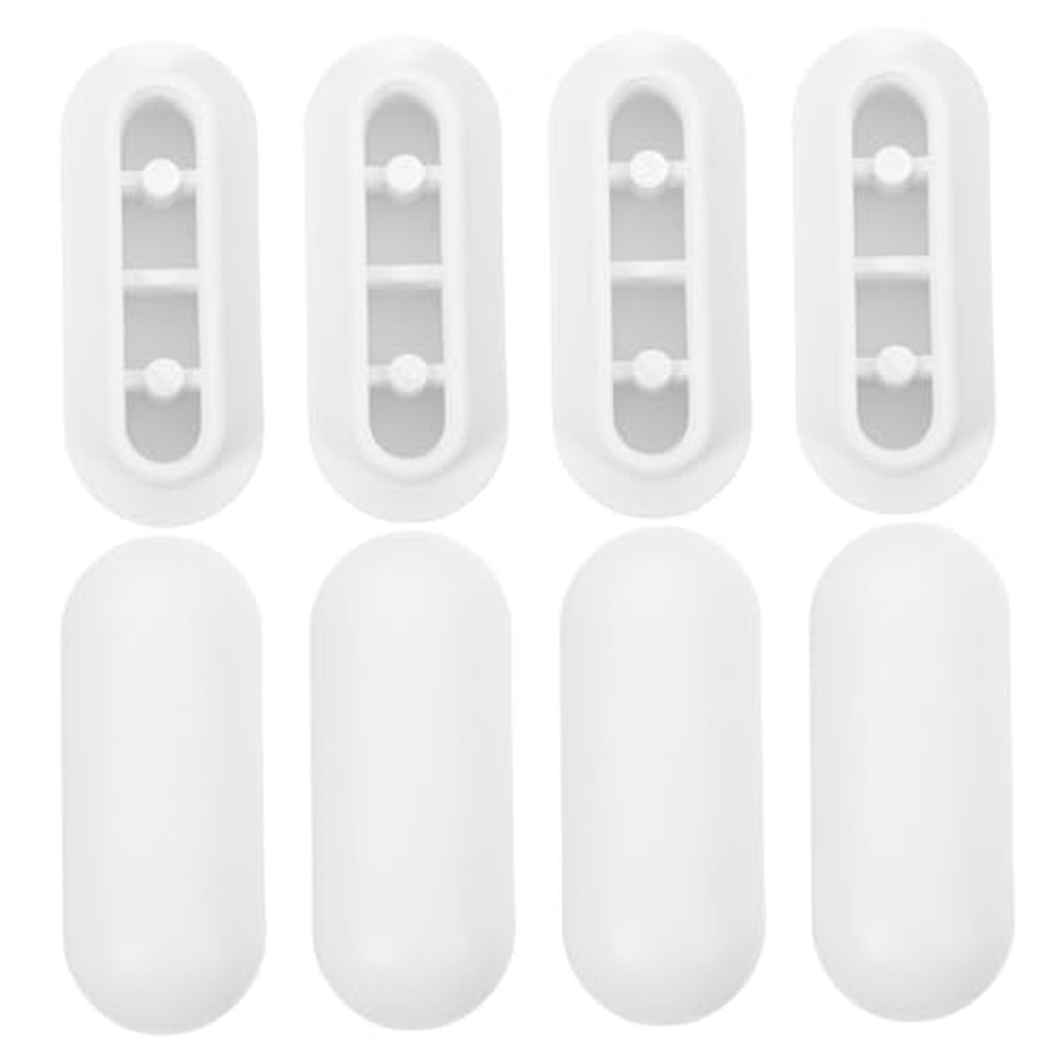 Veemoon 8pcs Toilet Seat Cover Bidet Toilet Seat Buffers Bumpers for Toilet Seat Toilet Seat Bumper for Bathroom Toilet Seat Bumper Replacement Kit Toilet Bumpers for Seat White Ldpe