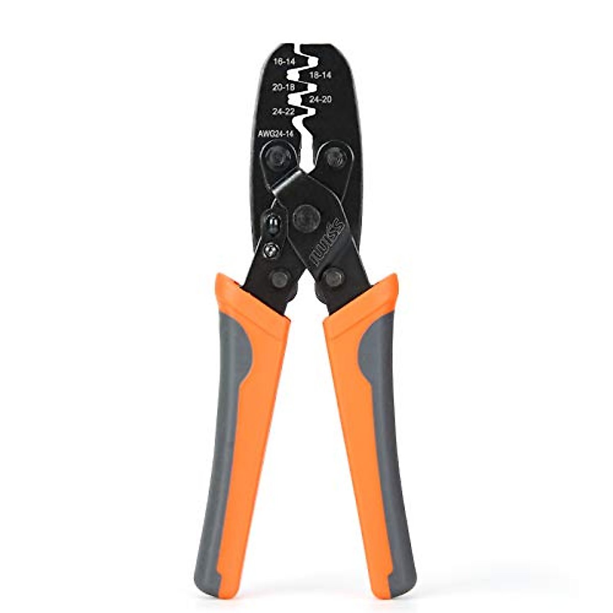 iCrimp Non Insulated Open Barrel Terminal Crimp Tool - Wire Crimper for Molex, Delphi, AMP/Tyco, Harley, PC/Computer, Automotive 24-14 AWG
