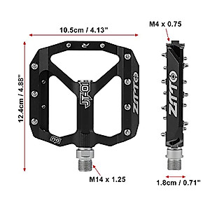 X AUTOHAUX 1 Pair Non Slip Pedals Platform Flat Bicycle Pedals 9/16" for Road Bikes MTB Mountain Bike