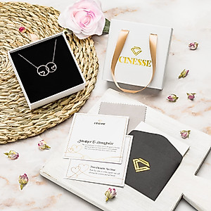 Realnique Interlocking Hearts Necklace Thoughtful gift for Mom, Daughter, Grandmother, Step Mom, Partner, Best Friends, Two Hearts As One Necklace