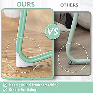 Amagabeli Metal Patio Side Table 18” x 18” Heavy Duty Weather Resistant Anti-Rust Outdoor End Table Small Steel Round Coffee Table Porch Table Snack Table for Balcony Garden Yard Lawn, Mint Green