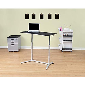 Calico Designs 51230 Sierra Height Adjustable Desk, Silver/Black 37.5 Inch