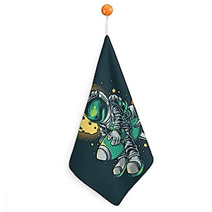 Lurnise Hand Towel Rocket Hand Towels Dish Towel Lanyard Design for Bathroom Kitchen Sports
